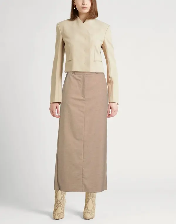 Peserico Flared Maxi Skirt In Wool Blend
