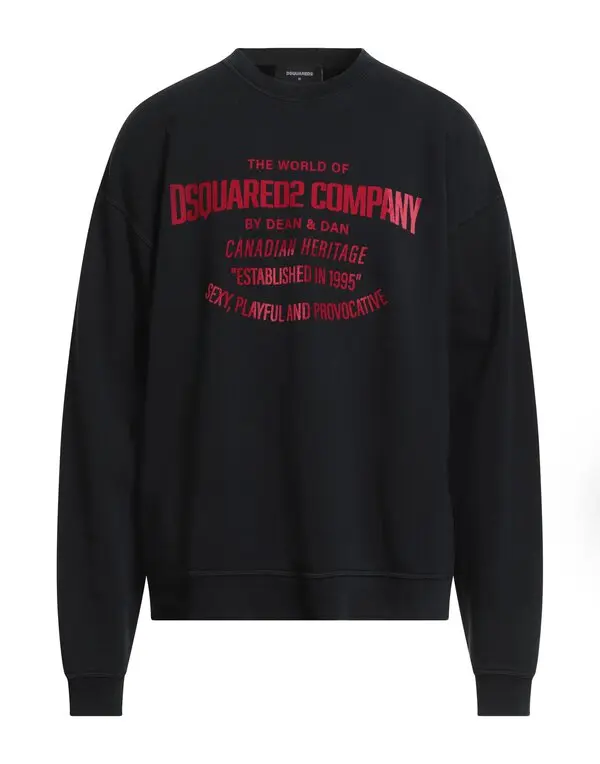 Dsquared2 Cotton Fleece Sweatshirt - Black