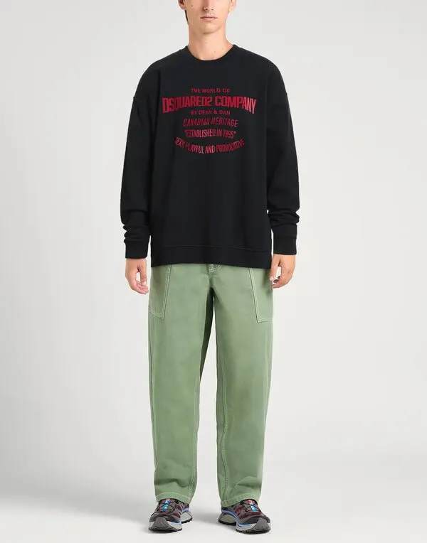 Dsquared2 Cotton Fleece Sweatshirt - Black