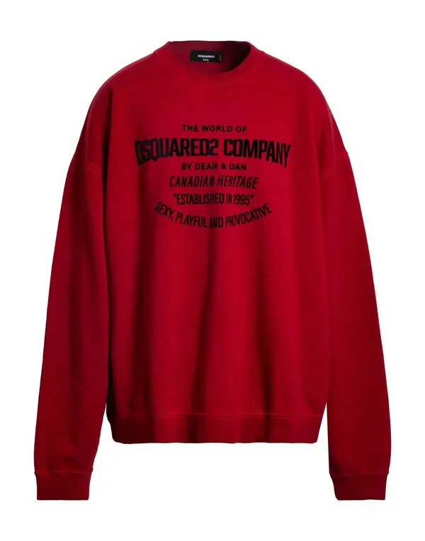 Dsquared2 Cotton Fleece Sweatshirt - Red