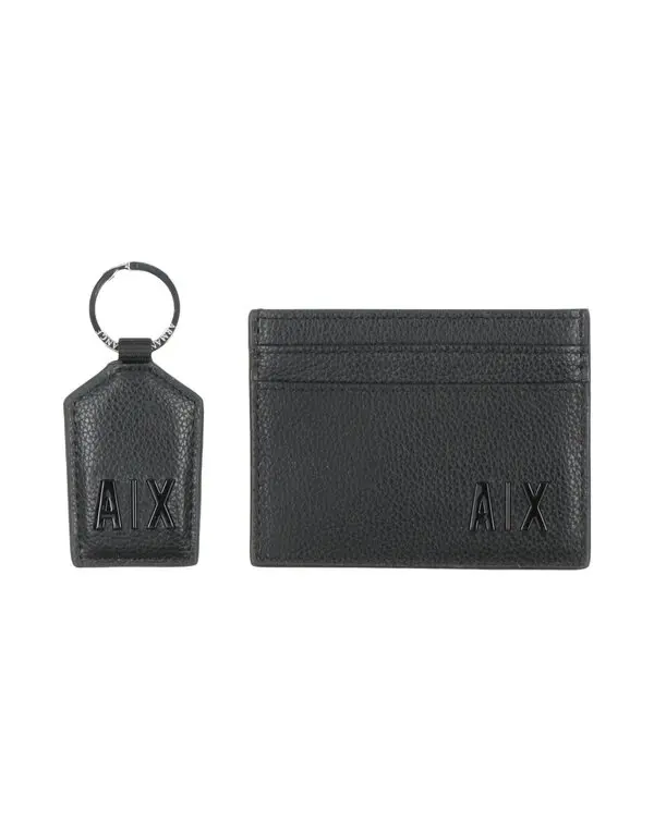 Armani Exchange Cardholder Regenerated Leather, Polyester, Zinc