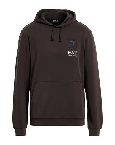 EA7 Jersey Sweatshirt With Logo - Brown