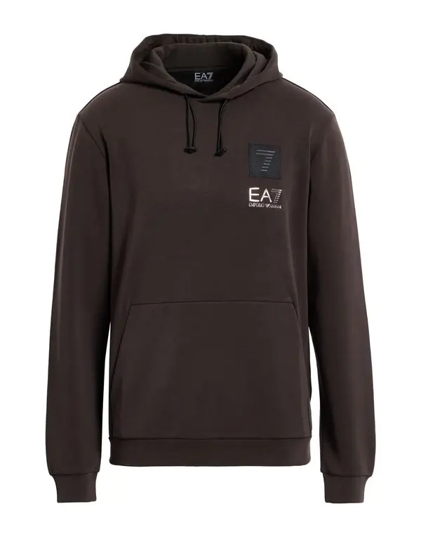 EA7 Jersey Sweatshirt With Logo - Brown