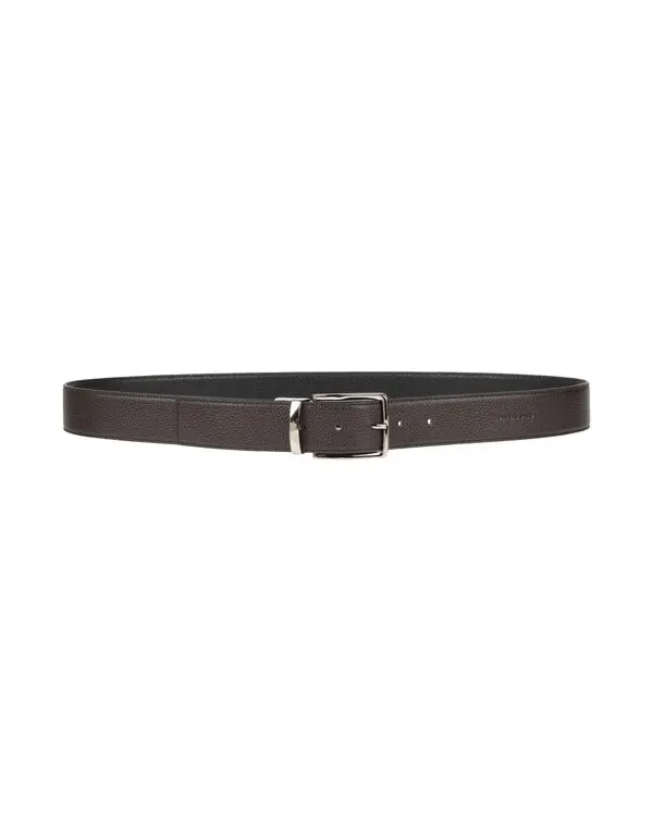 Longchamp Pebbled Leather Belt In Brown - 33% Off | Editorialist display picture 1