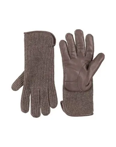 Agnona Cashmere And Lambskin Gloves - Grey
