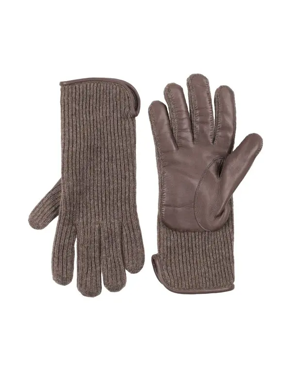 Agnona Cashmere And Lambskin Gloves