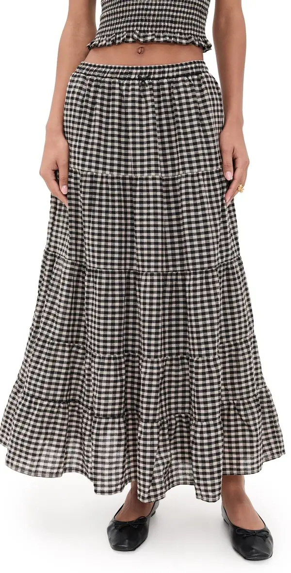 NIA Paloma Checked Skirt