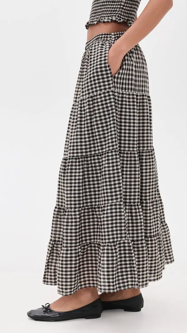 NIA Paloma Checked Skirt