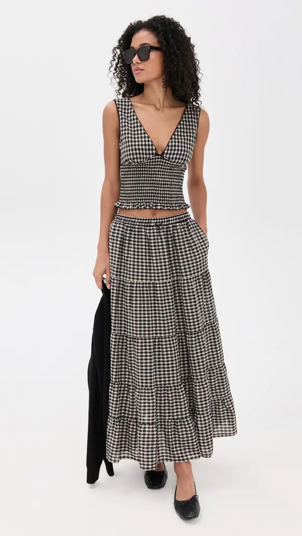 NIA Paloma Checked Skirt