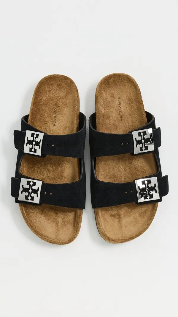 Tory Burch Mellow Slides - Perfect Black/light Teak