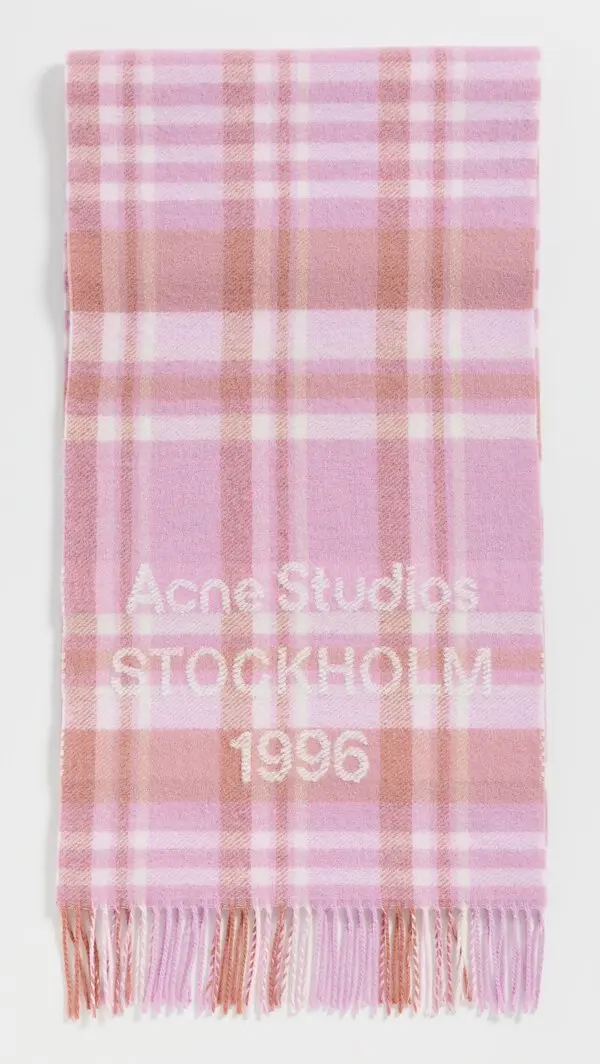 Acne Studios Venus Check 1996 Rws Scarf - Pink/fuchsia