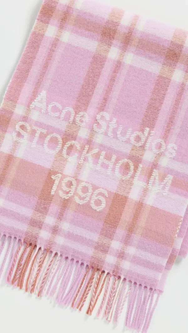 Acne Studios Venus Check 1996 Rws Scarf - Pink/fuchsia