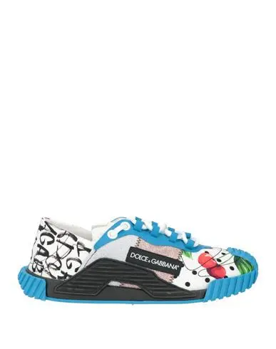 Dolce & Gabbana Azure Multicolor Low-top Sneakers - Blue