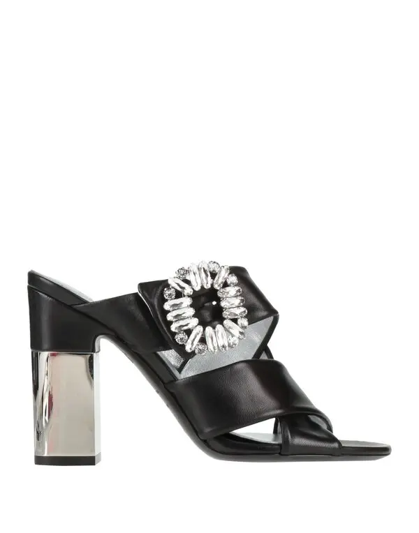 ROGER VIVIER Leather Sandals With Appliqués And Crystals