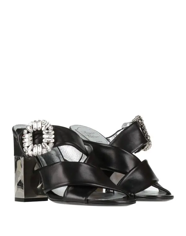 ROGER VIVIER Leather Sandals With Appliqués And Crystals