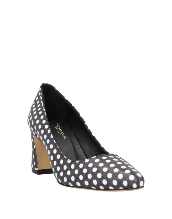 TOSCA BLU Leather Polka-dot Pumps