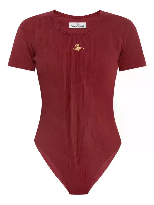 VIVIENNE WESTWOOD Orb-embellished Ribbed Bodysuit