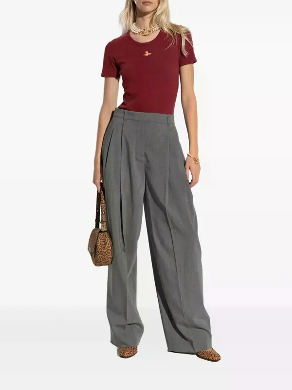 VIVIENNE WESTWOOD Orb-embellished Ribbed Bodysuit
