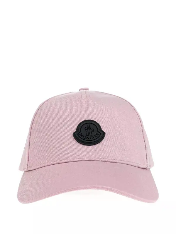Moncler Logo-patch Cotton Cap - Pink