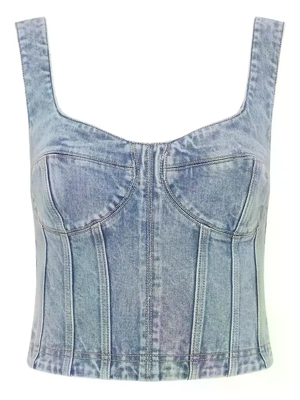 Rebecca Vallance Denim Corset Top - Blue