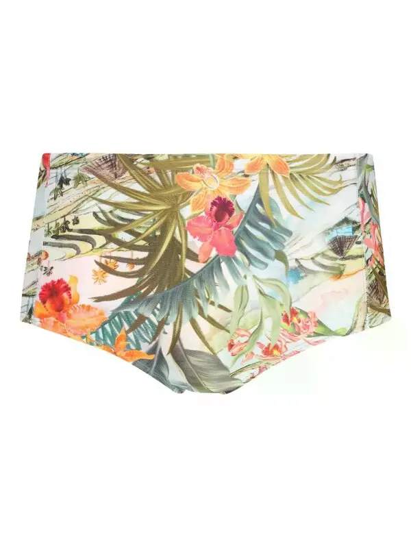 LYGIA & NANNY Tropical-print Swim Shorts - Neutrals