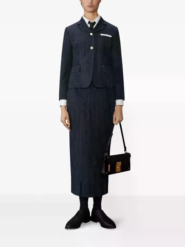 Thom Browne Pinstripe High-waist Skirt