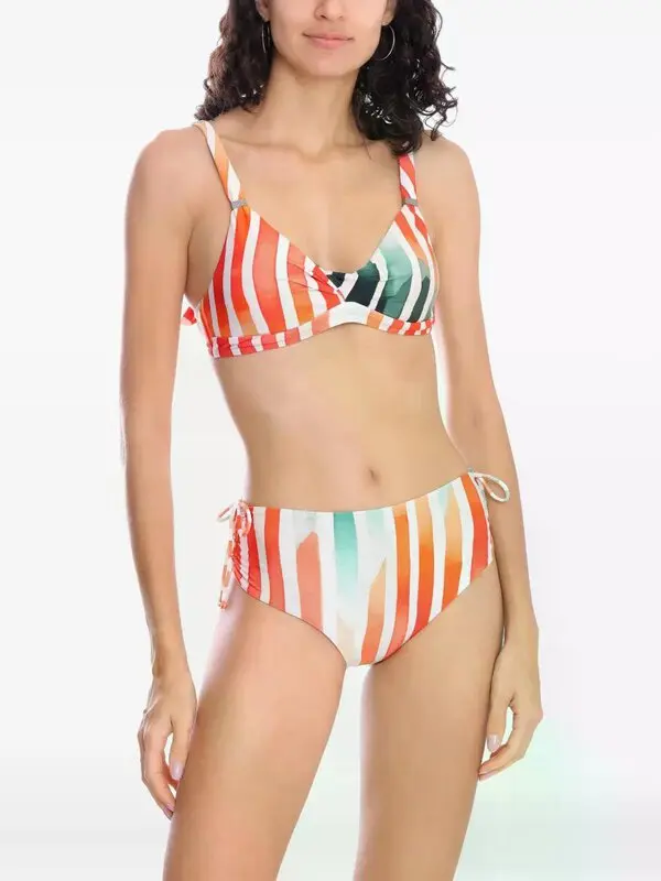 LYGIA & NANNY Marcela Stripe-print Bikini - Orange