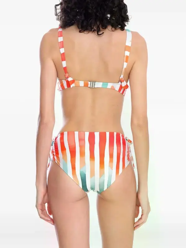 LYGIA & NANNY Marcela Stripe-print Bikini - Orange