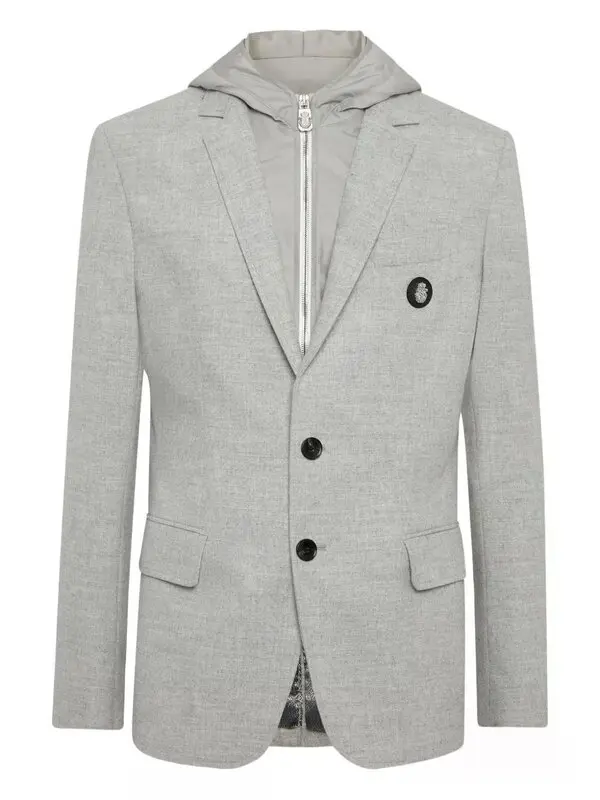 BILLIONAIRE Hooded Buttoned Blazer