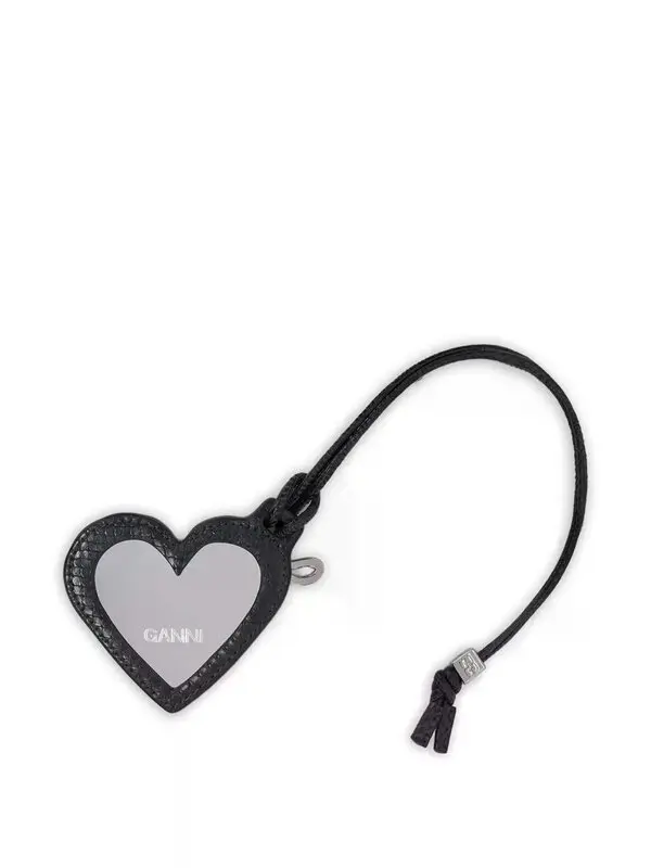 GANNI Heart-shaped Charm - Black
