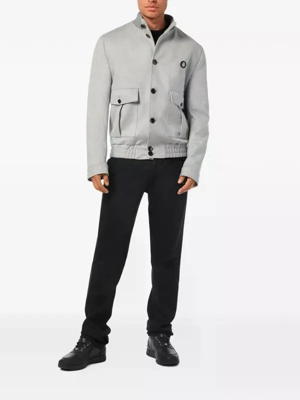 BILLIONAIRE Buttoned Bomber Jacket