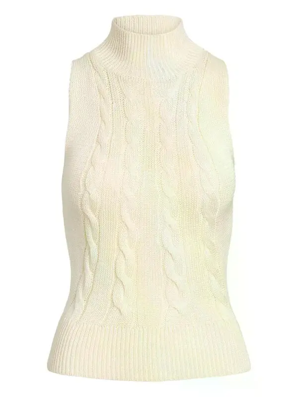 Ralph Lauren Roll-neck Cable-knit Vest