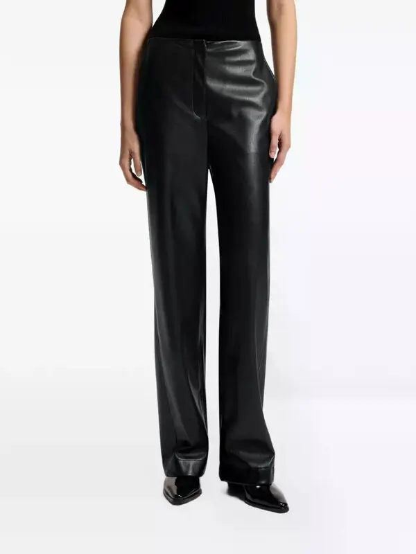 BOSS Faux-leather Trousers - Black