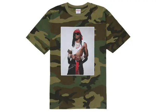 Supreme Playboi Carti Tee Shirt - Woodland Camo