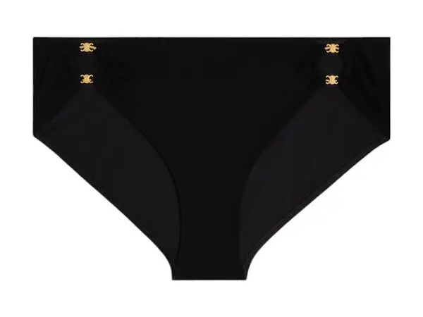 Celine Triomphe Rings Swimsuit Bottom - Black