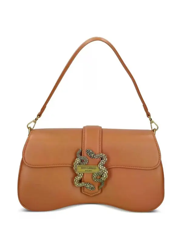 Just Cavalli Snake-buckle Shoulder Bag