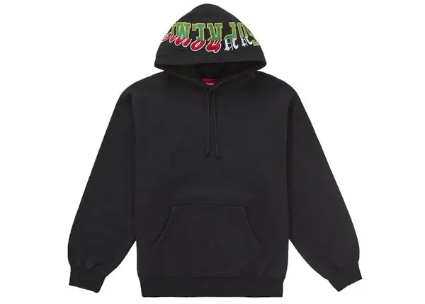 Supreme Logos Hooded Sweatshirt - Black