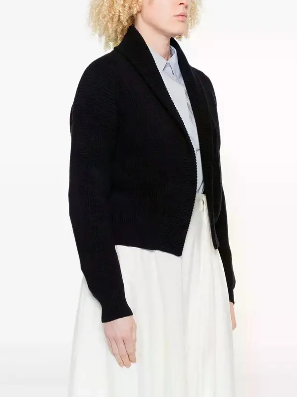 FORTE_FORTE Ribbed Open-front Cardigan