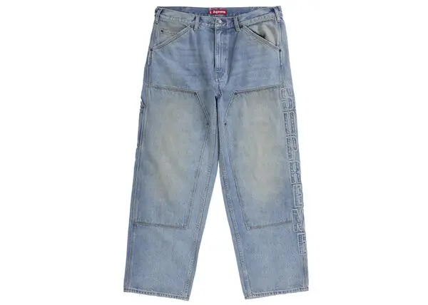 Supreme Reflective Double Knee Carpenter Jeans - Denim