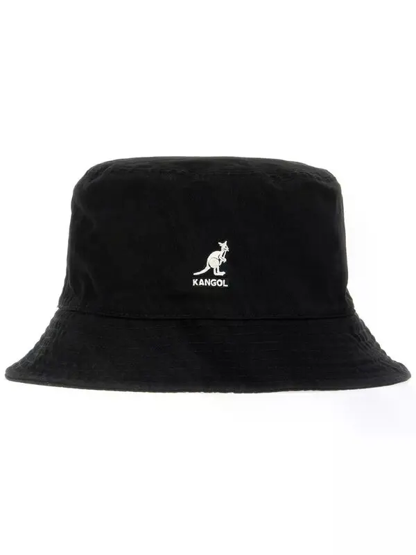 KANGOL Logo-embroidered Bucket Hat - Black