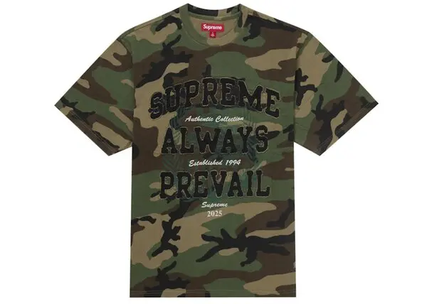 Supreme Always Prevail Short Sleeve Top - Woodland Camo