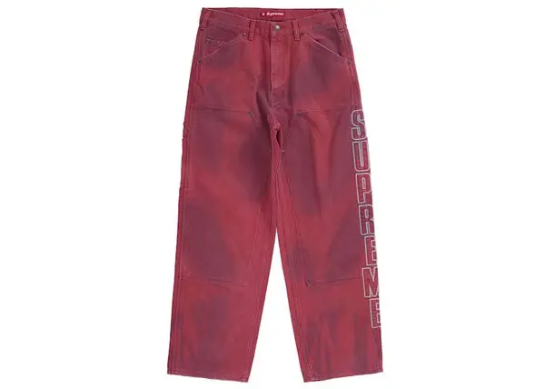 Supreme Reflective Double Knee Pant - Red