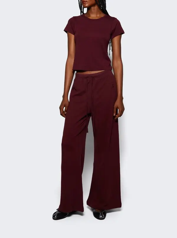Eterne Drawstring Wide Leg Sweatpants - Red