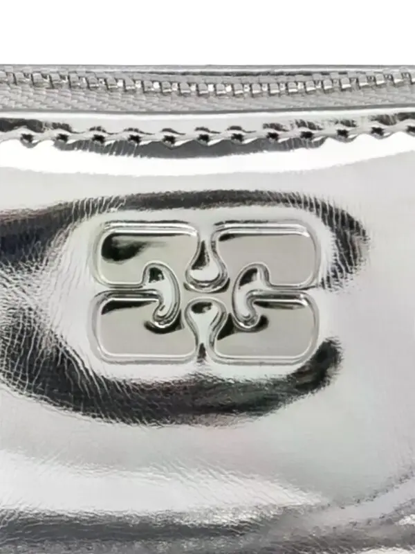 GANNI Metallic-effect Pouch With Braided Handle
