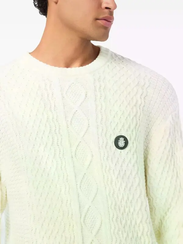 BILLIONAIRE Cable-knit Crew-neck Sweater