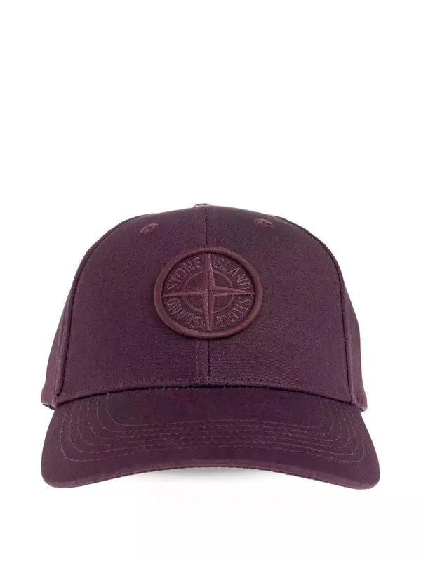 Stone Island Compass Logo Baseball Cap - Purple