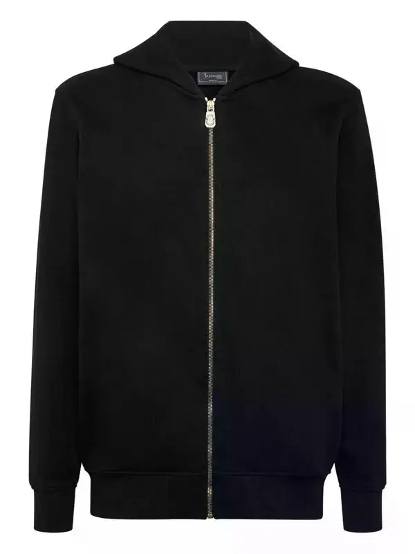 BILLIONAIRE Lion-print Zip-up Hoodie - Black