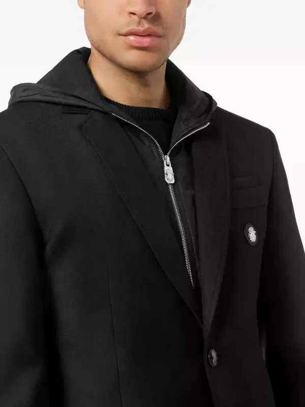 BILLIONAIRE Hooded Button-fastening Blazer