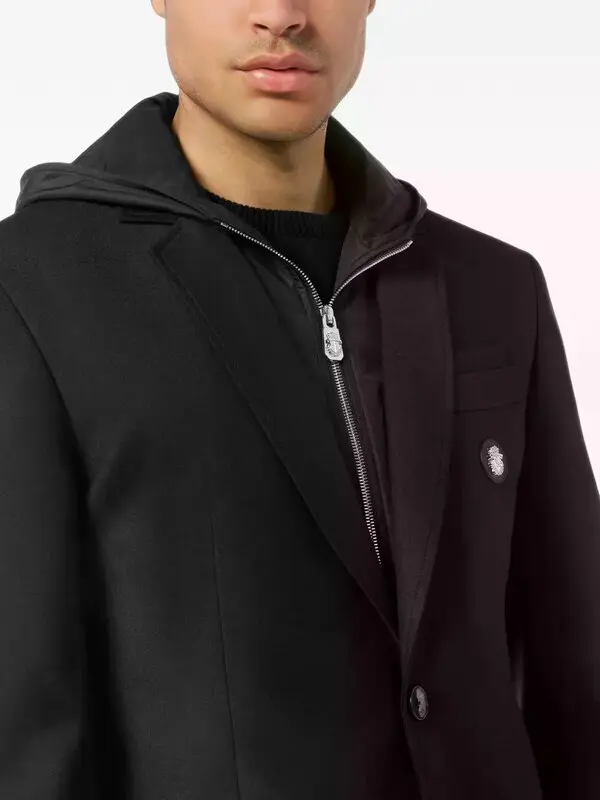 BILLIONAIRE Hooded Button-fastening Blazer