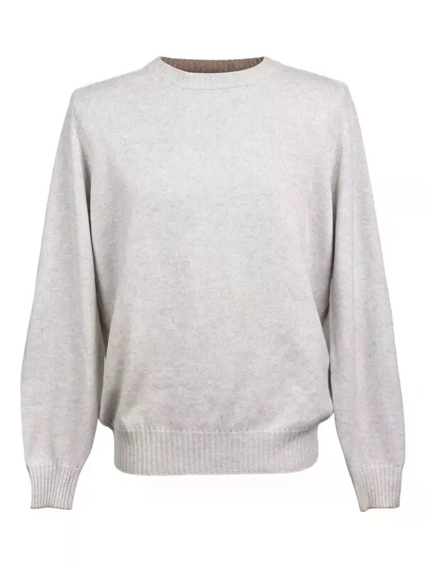 Brunello Cucinelli Suede-elbow-patch Wool Sweater